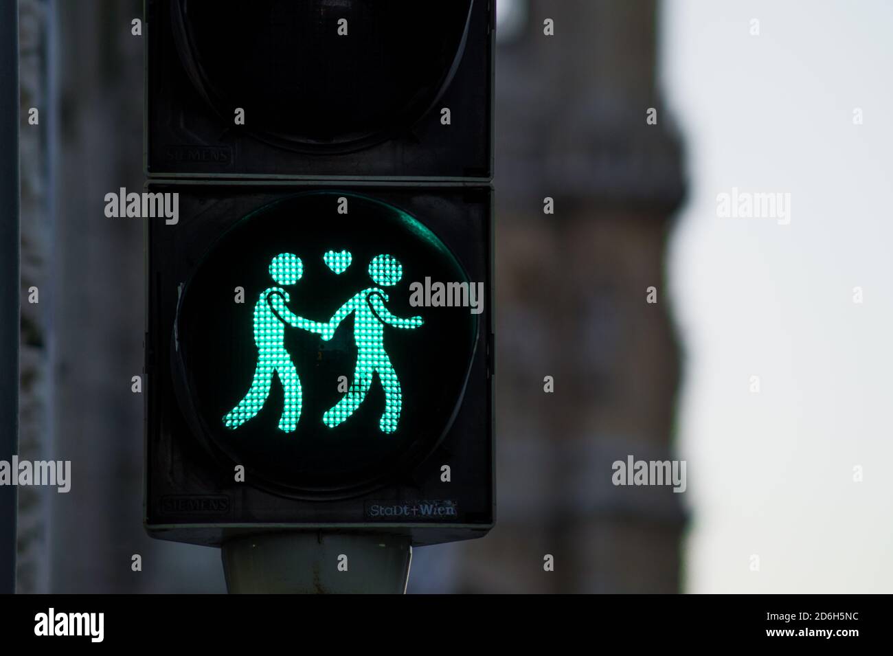 couple in love on green traffic light Stock Photo - Alamy