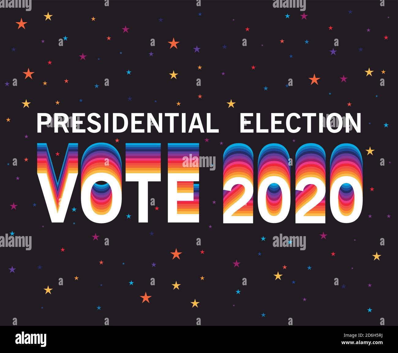 Presidential election and vote 2020 vector design Stock Vector Image ...