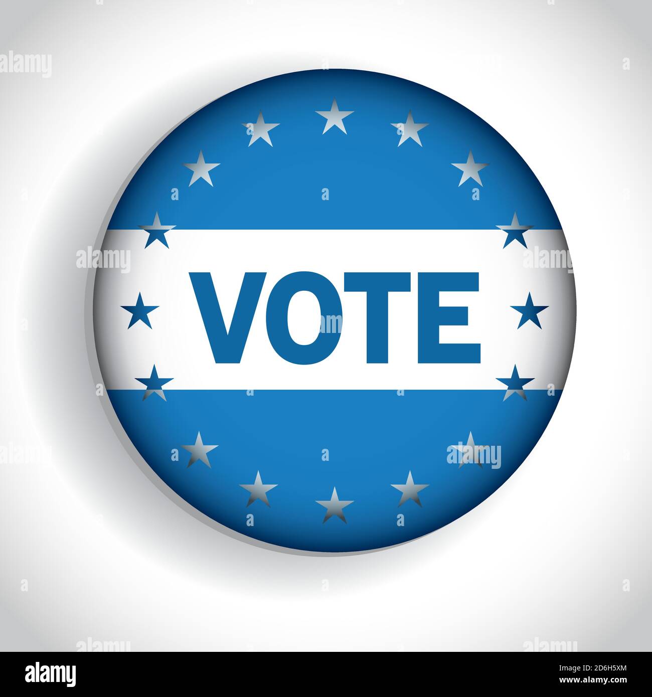 Presidential election usa vote button with stars vector design Stock ...