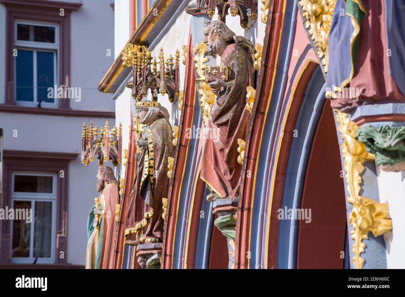 Religious sculptures on house wall Stock Photo - Alamy