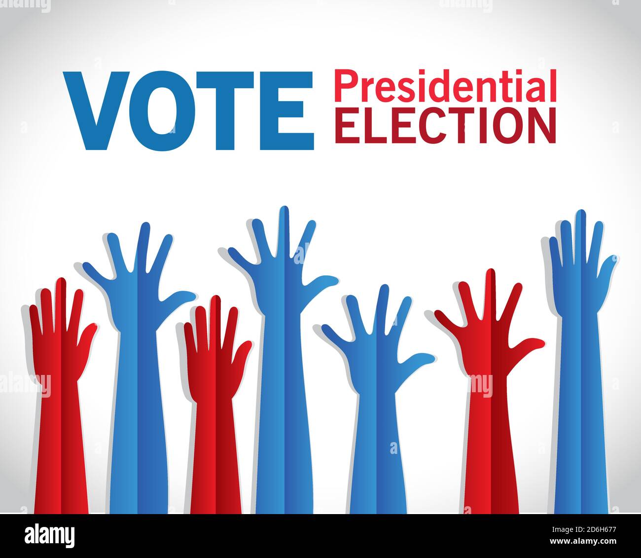 Presidential election vote and hands up vector design Stock Vector ...