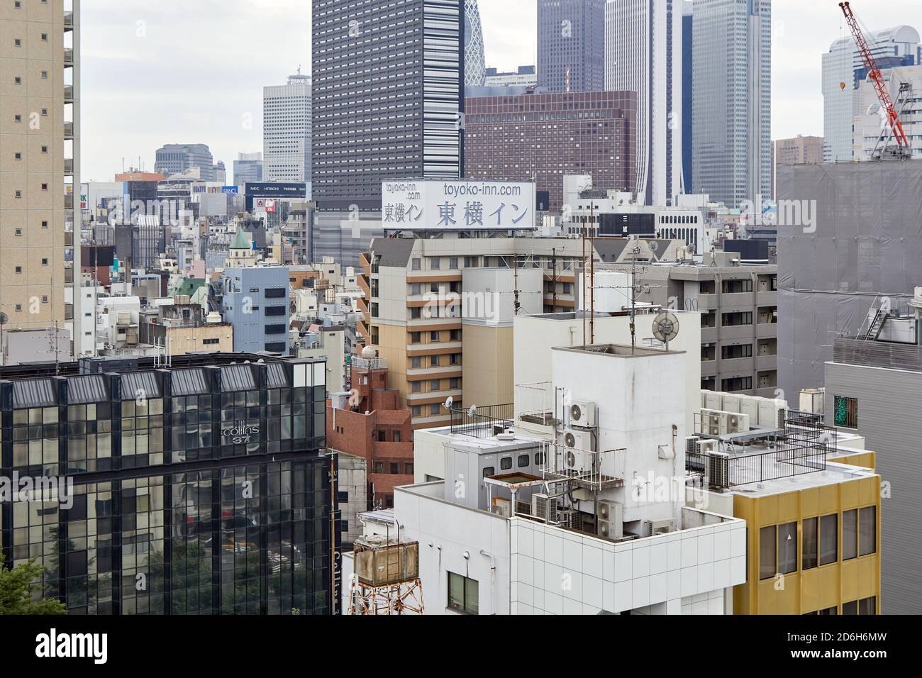View of dense cityscape; Shinjuku, Tokyo, Japan Stock Photo - Alamy