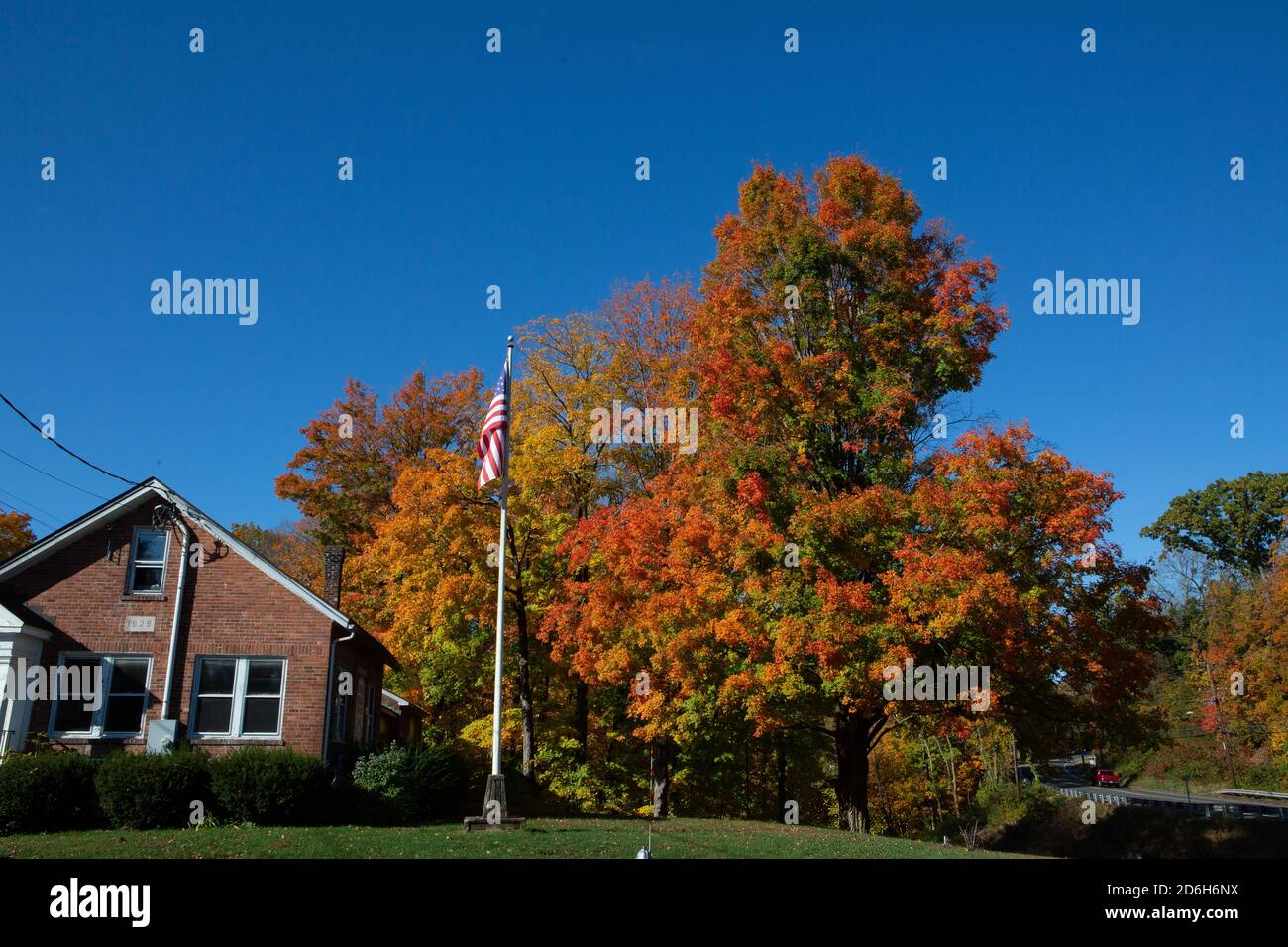 Fall foliage colors of New England Stock Photo - Alamy