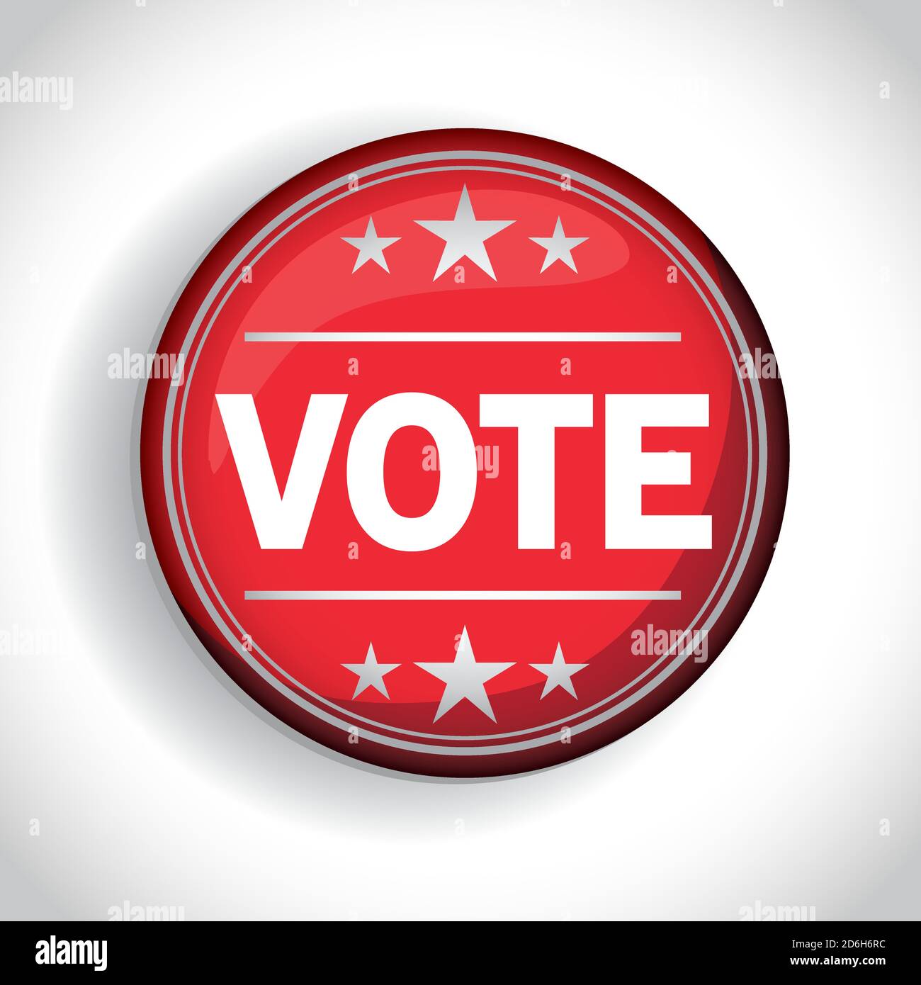 Presidential election usa vote button with stars vector design Stock ...