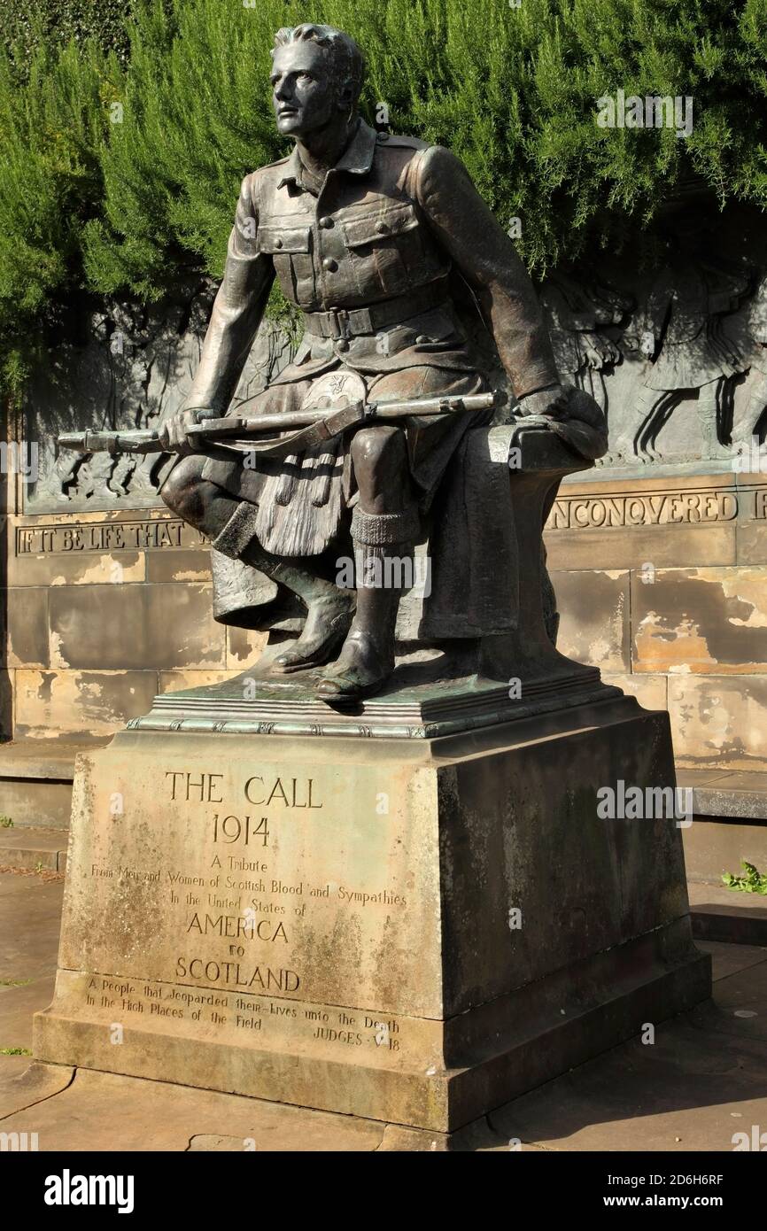 The Scottish American Memorial or "The Call 1914", erected in 1927 ...