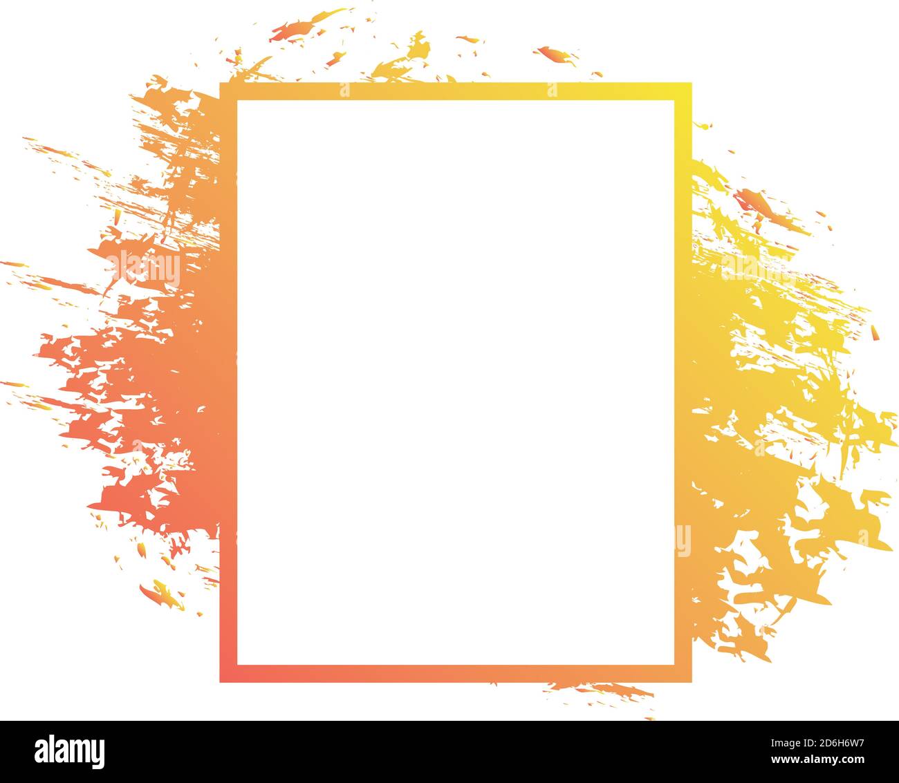modern frame orange yellow and splash vector design Stock Vector Image ...