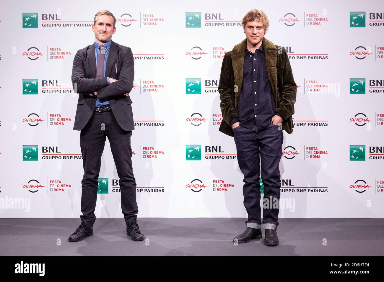 Producer Fabien Westerhoff and actorJohnny Flynn pose for photographers ...