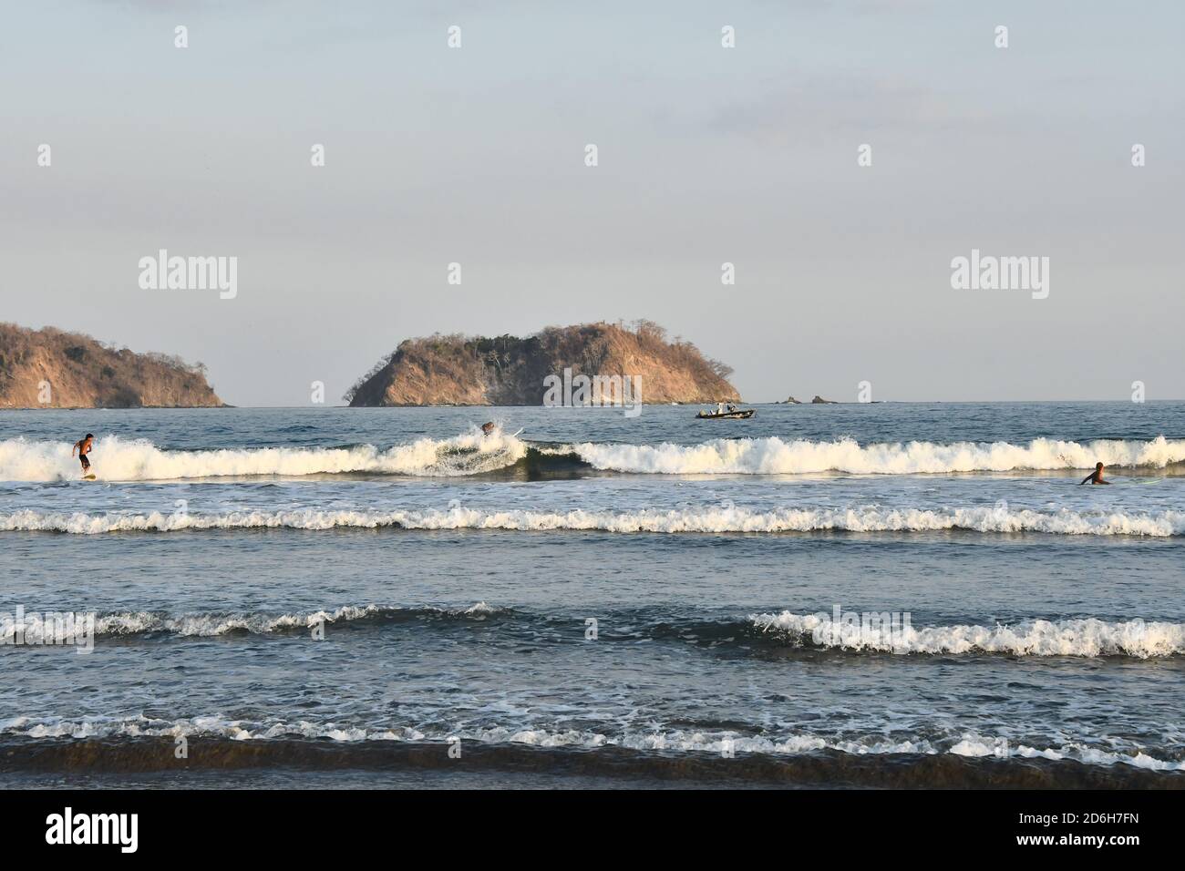 sunset on beach in samara nicoya costa rica central america Stock Photo ...