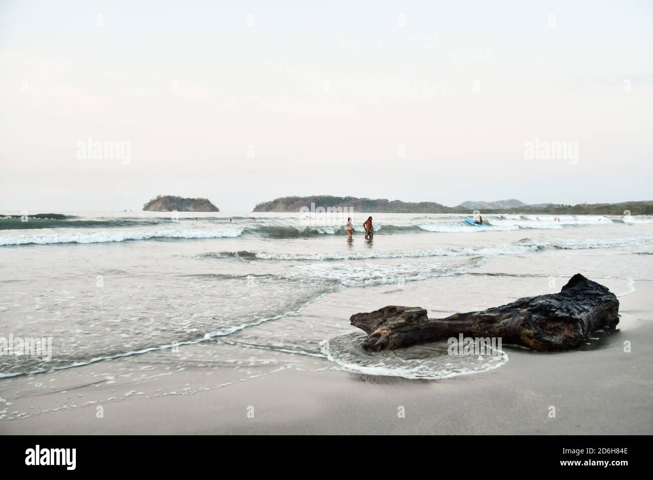 beach in winter, photo as a background , taken in Samara, Nicoya, Costa ...