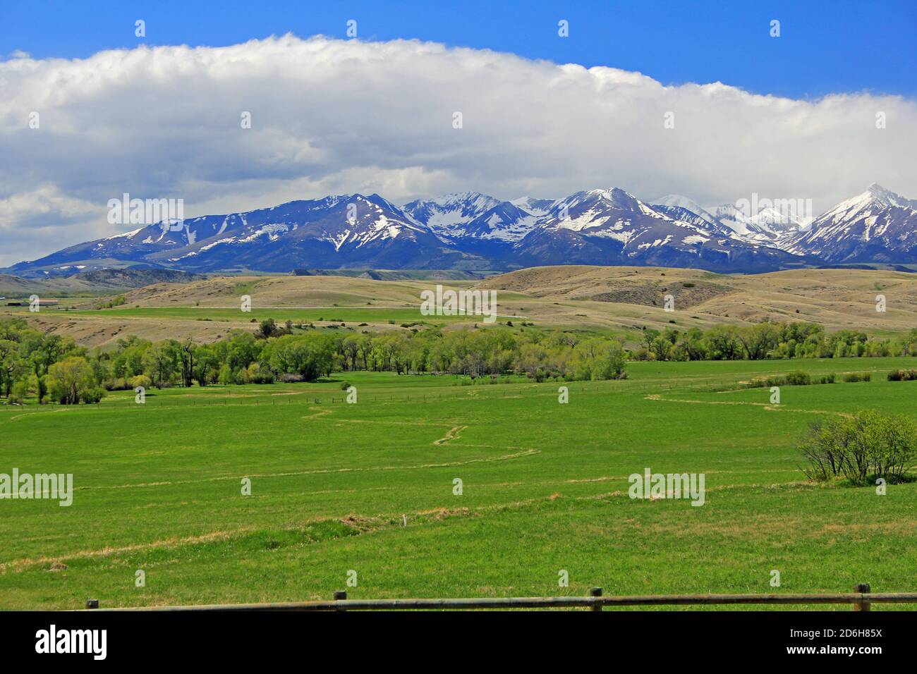 Crazy Mountains and the meadow, Montana Stock Photo - Alamy
