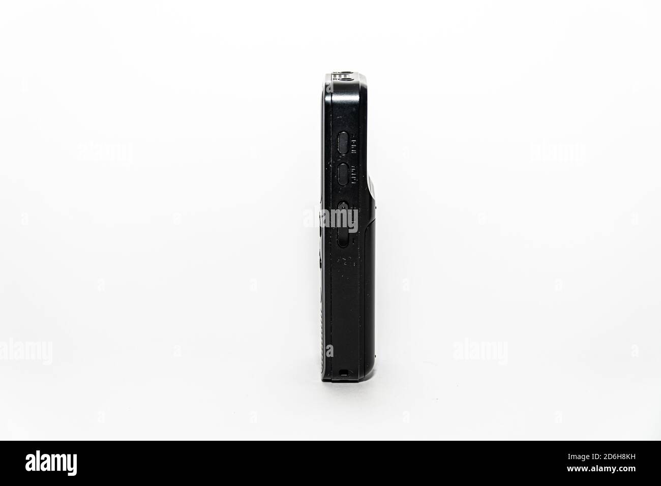 Black digital voice recorder isolated on a white background Stock Photo ...