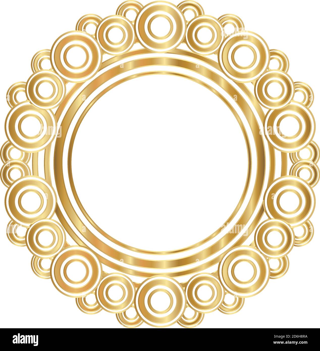 modern circle frame gold vector design Stock Vector Image & Art - Alamy