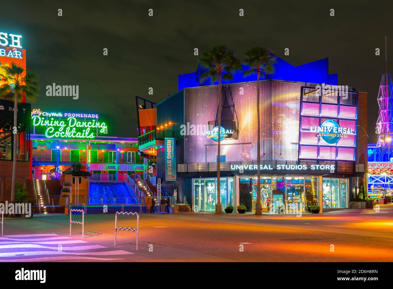 Universal Studios Store at night at CityWalk at Universal Studios Park ...