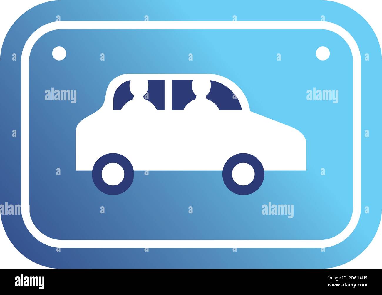 Car in road sign gradient style icon design, Vehicle automobile auto ...