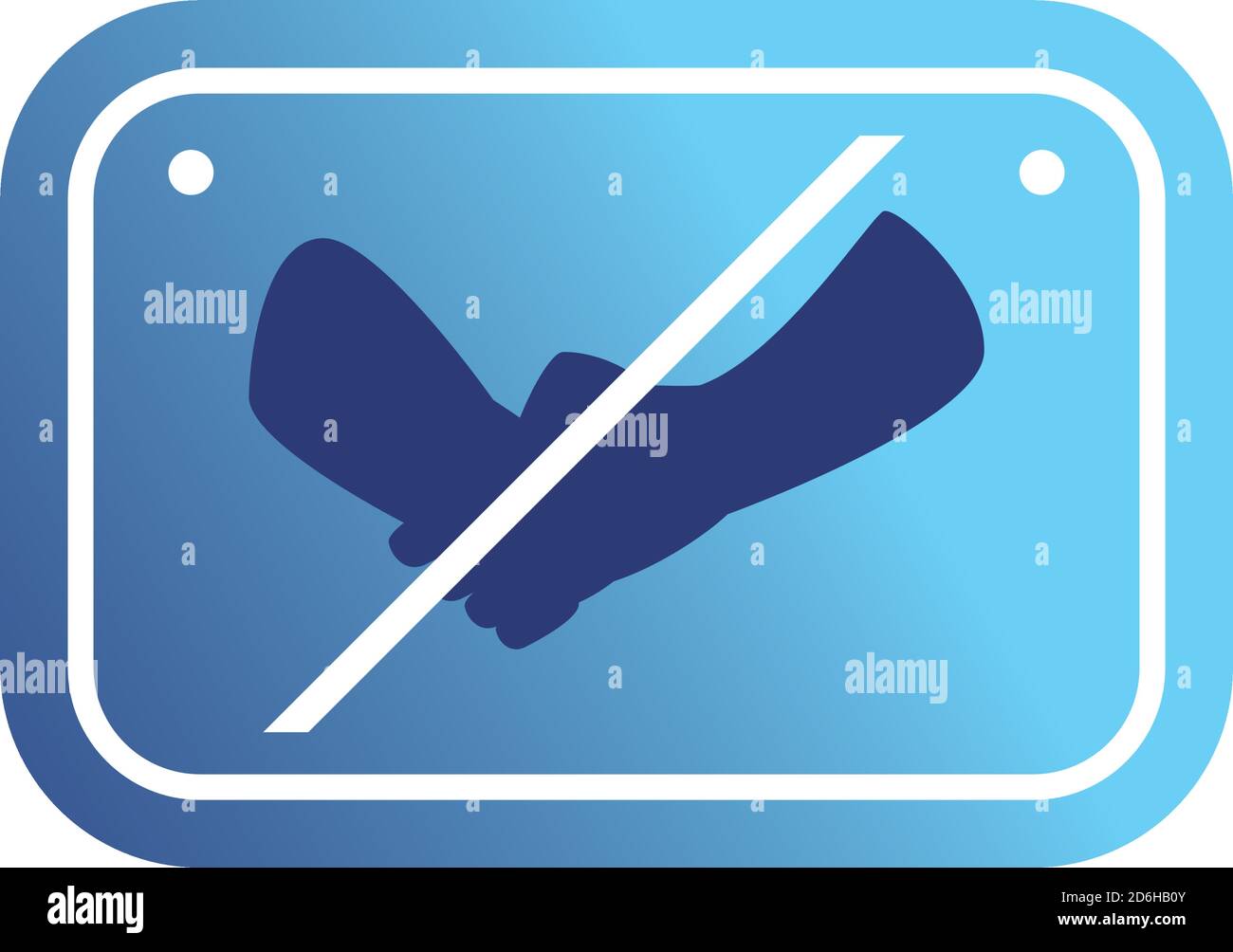 do not shake hands in road sign gradient style icon design of new ...