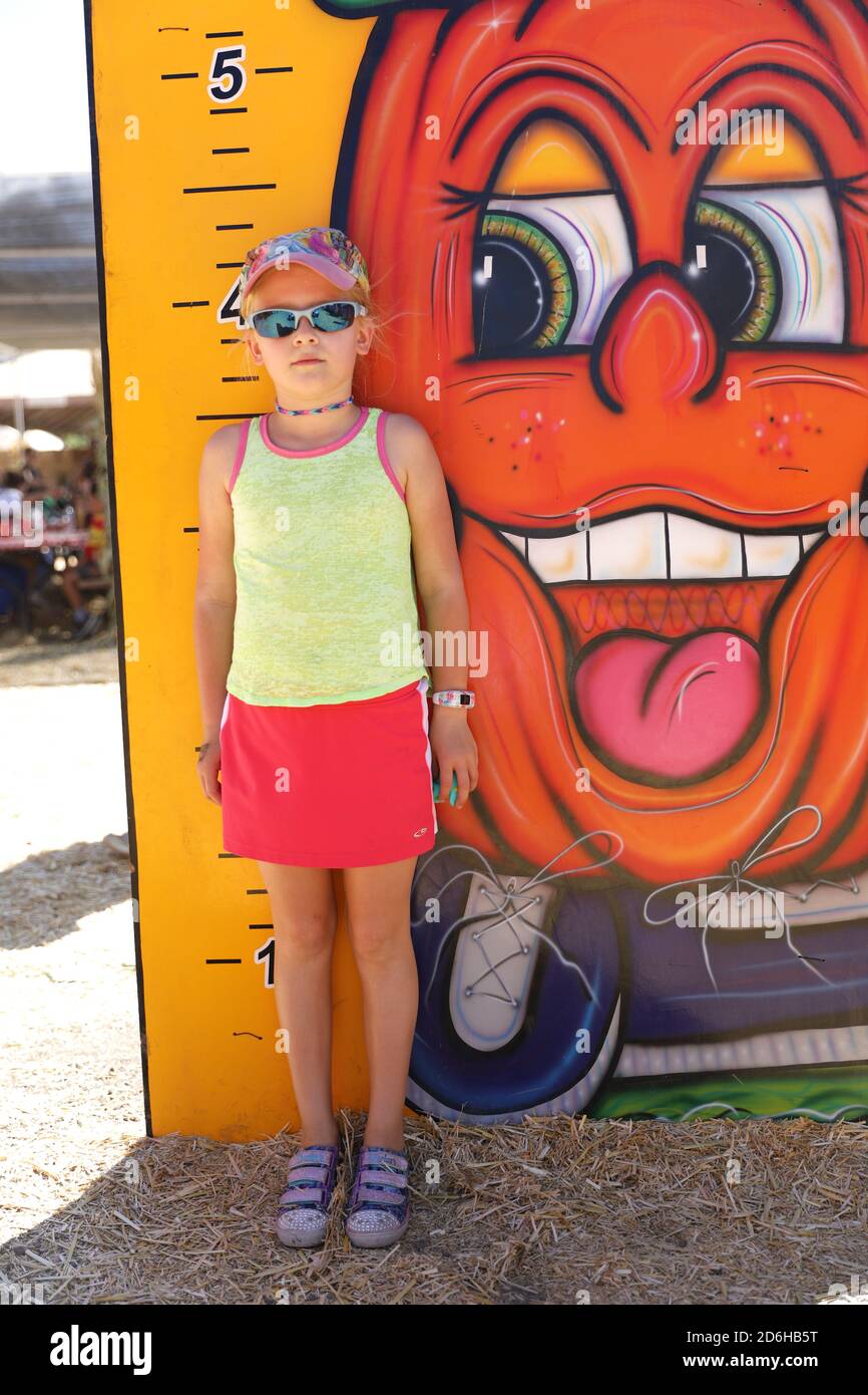 Pumpkin themed growth chart hi-res stock photography and images - Alamy