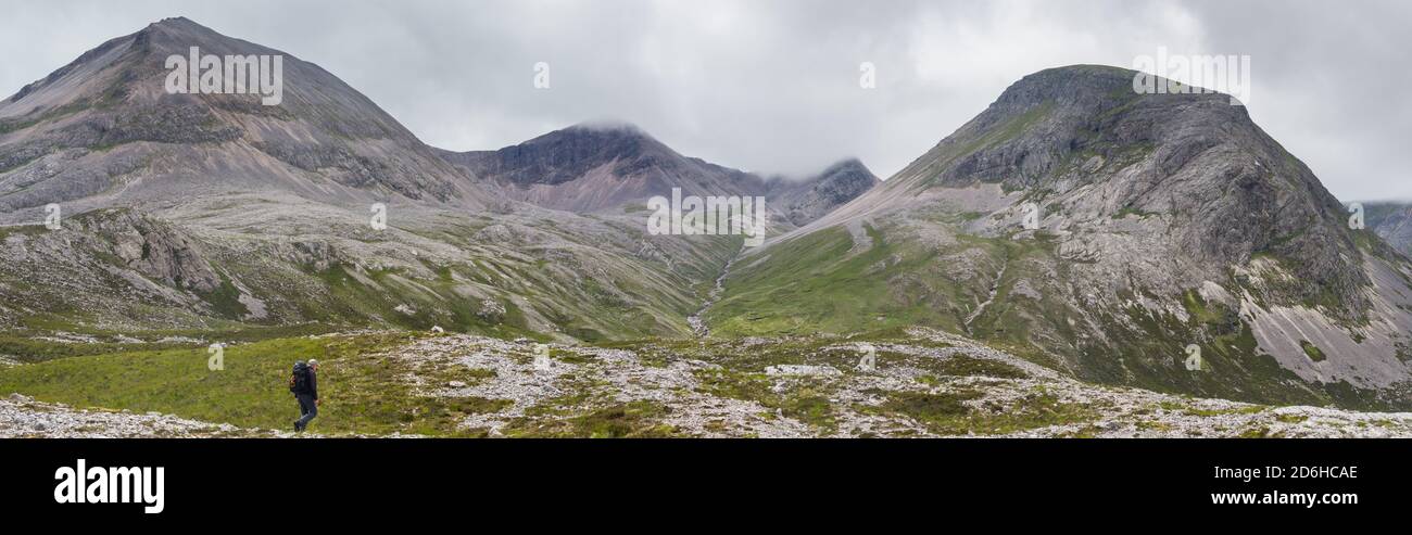 Beinn Eighe and Ruadh Stac Beag from the north, Beinn Eighe National ...