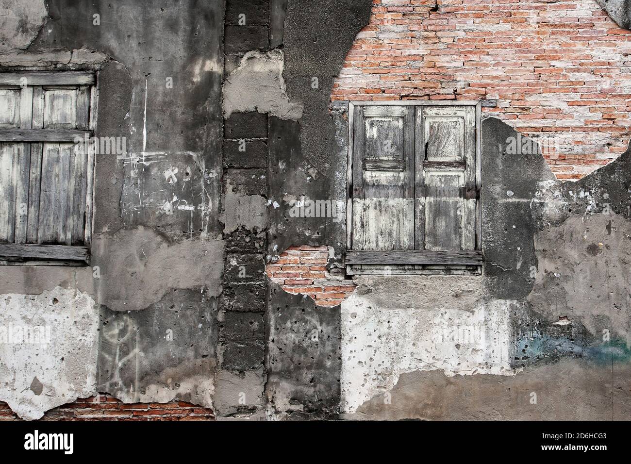 Ancient brick wall texture of ancient house, abstract rough, cracked ...