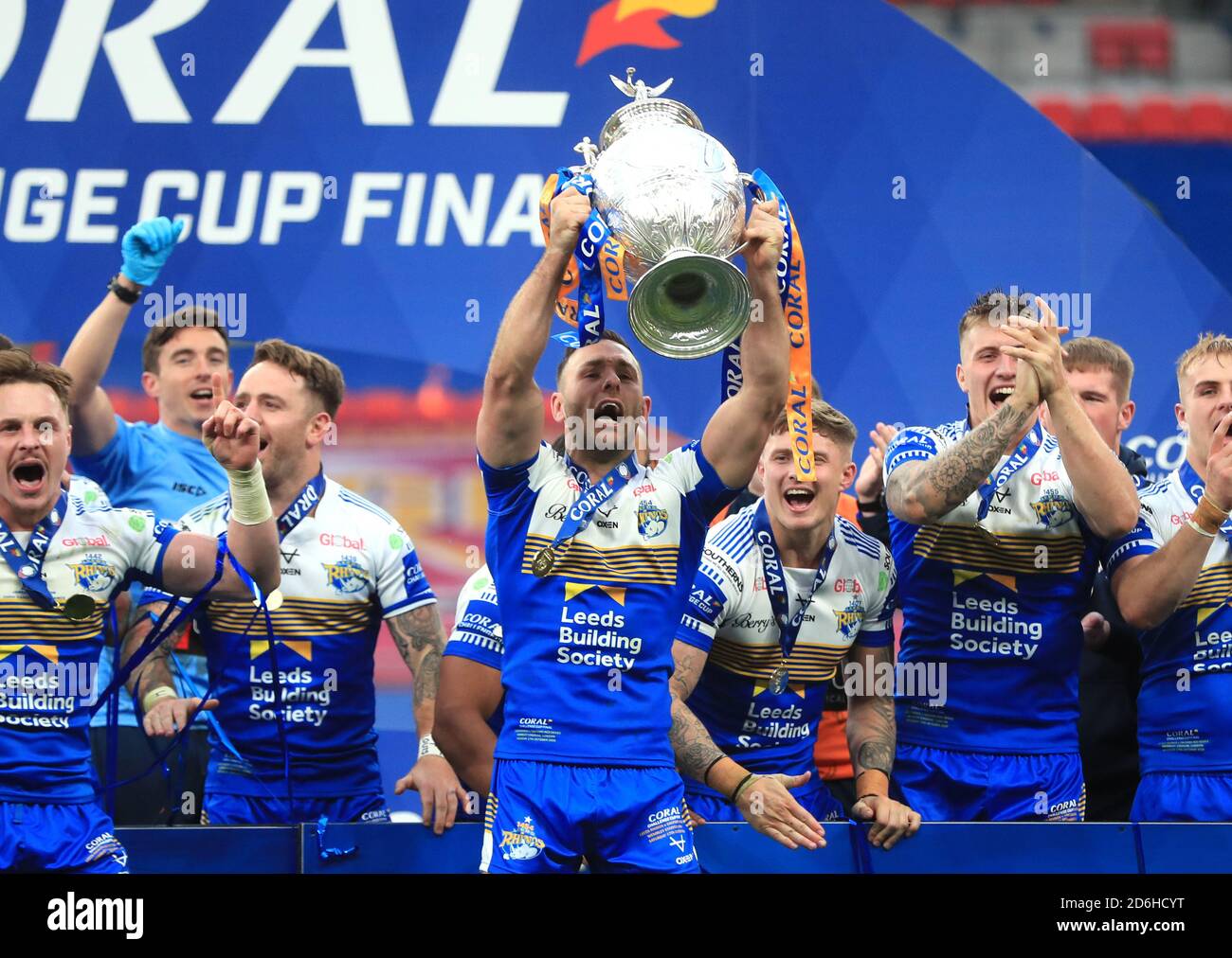 Leeds rhinos luke gale lifts trophy hi-res stock photography and images ...