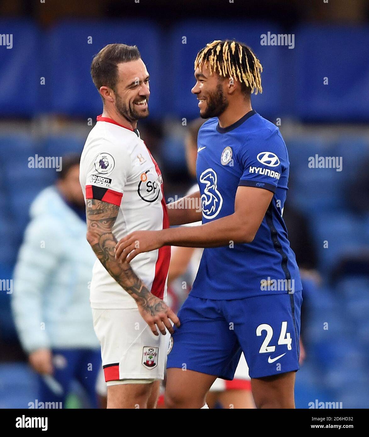 Southampton's Danny Ings and Chelsea’s Reece James (right) after the ...