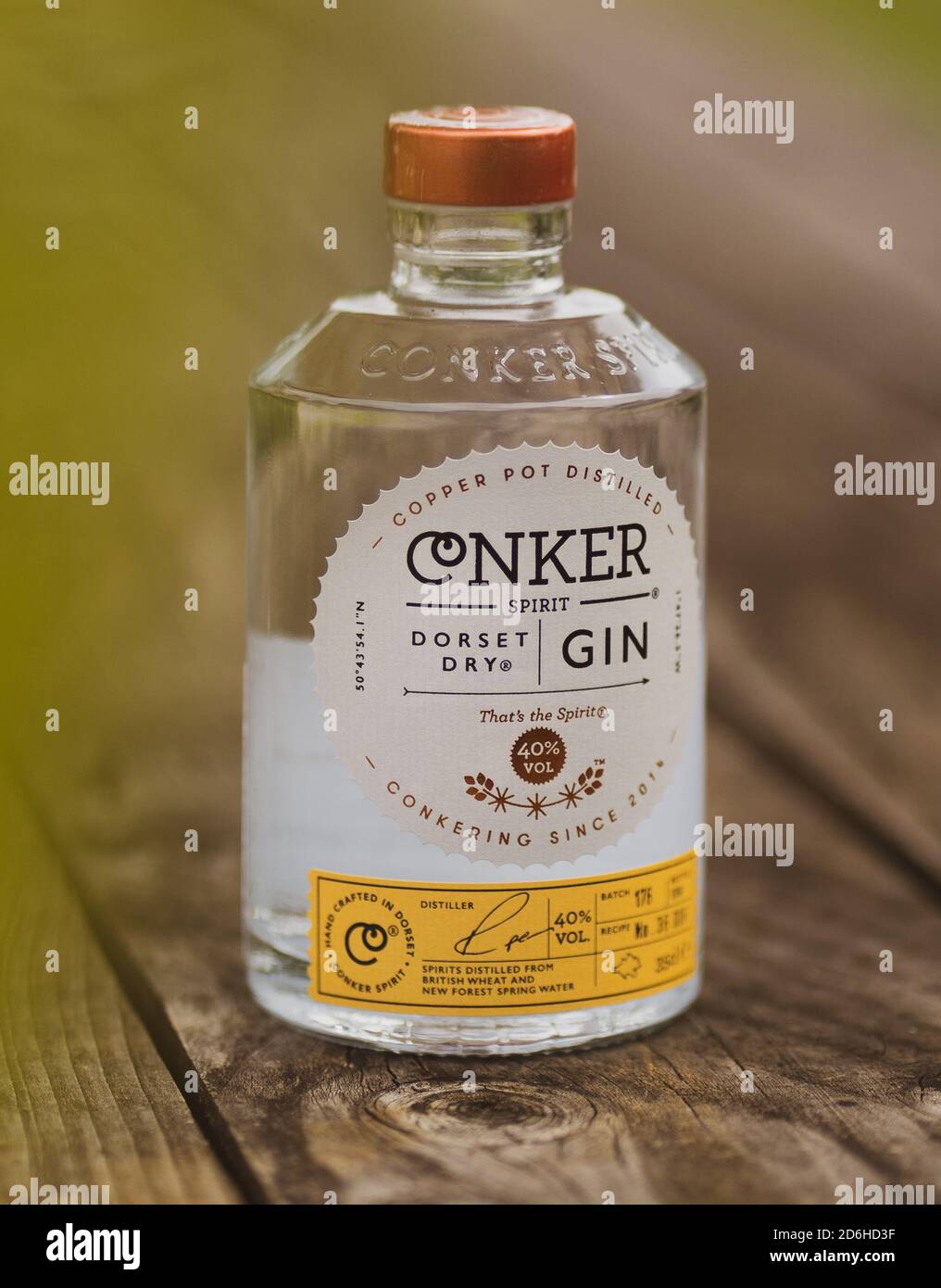 Conker Spirit Dorset Dry Gin bottle Stock Photo - Alamy