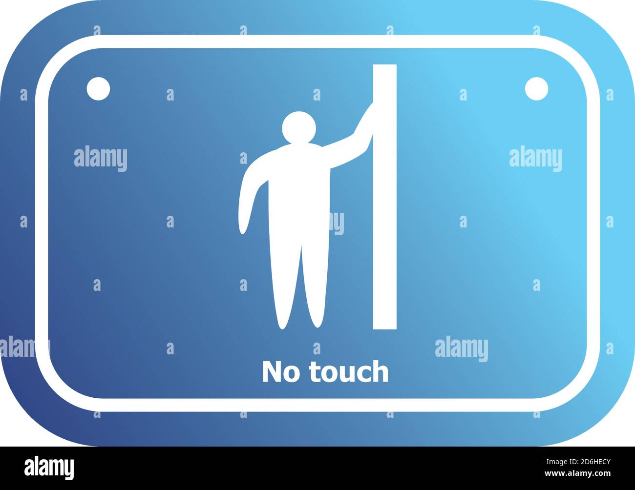 man with no touch text in road sign gradient style icon design of new ...