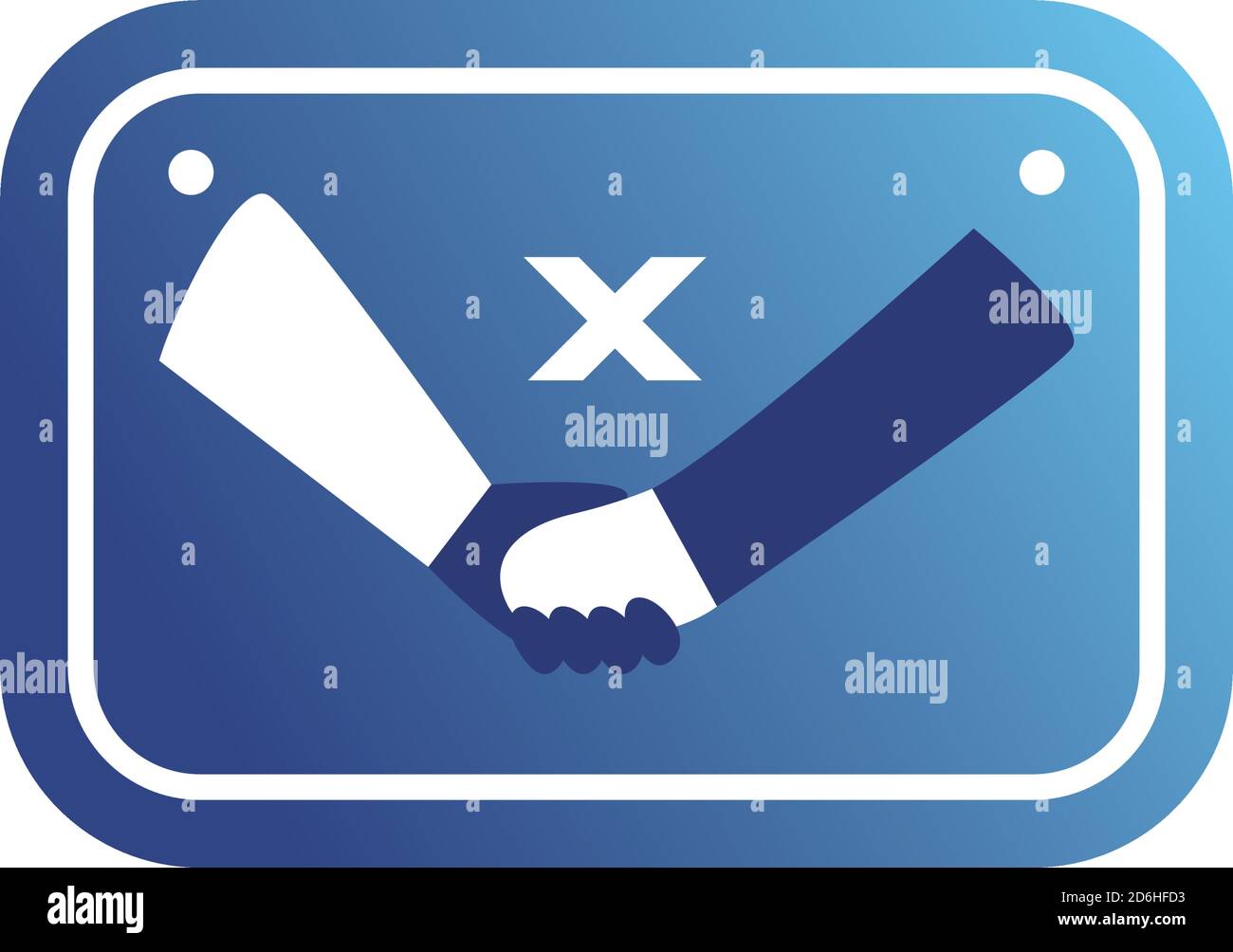 do not shake hands in road sign gradient style icon design of new ...