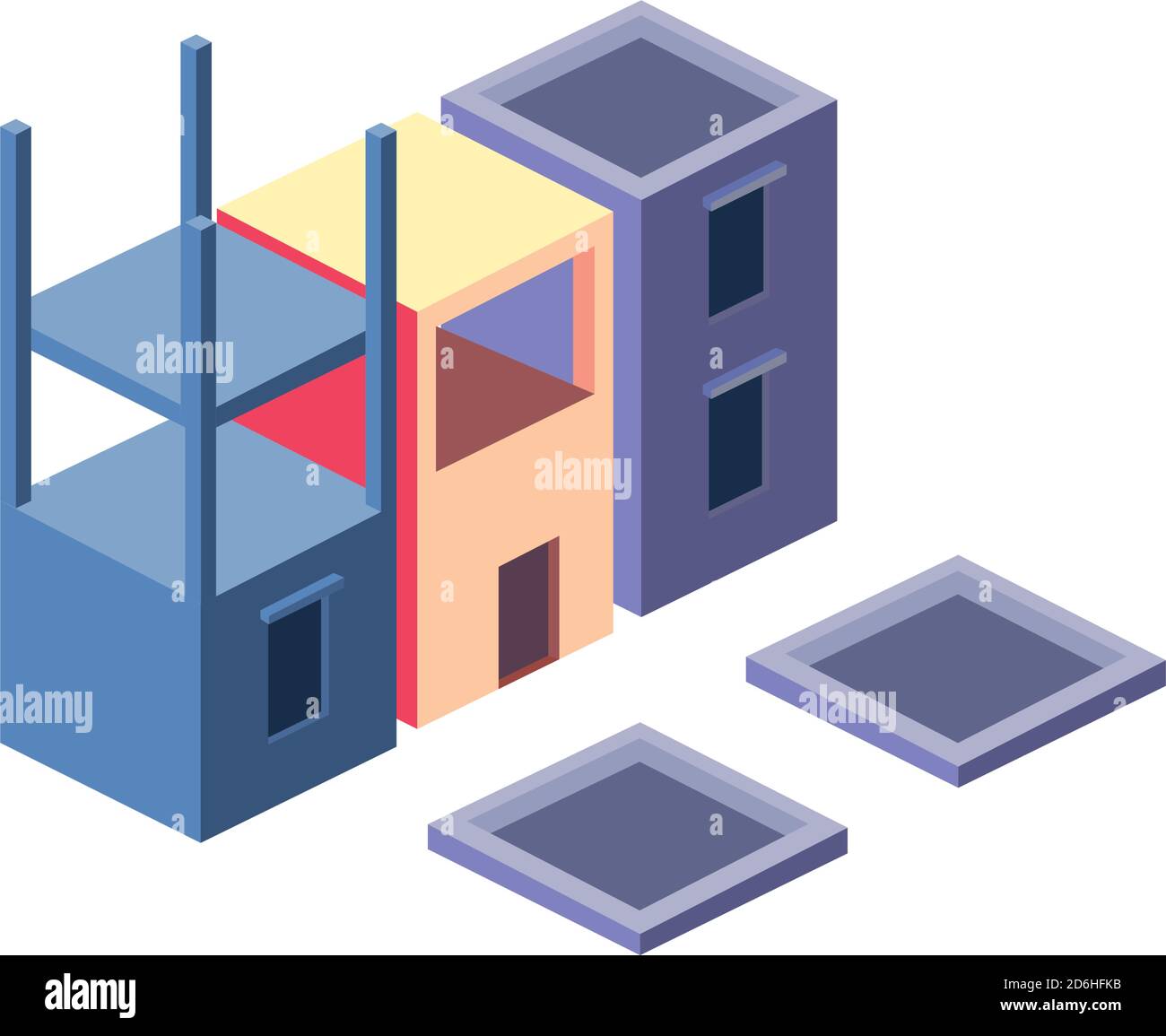 factory isometric style icon design, Industry plant building industrial ...