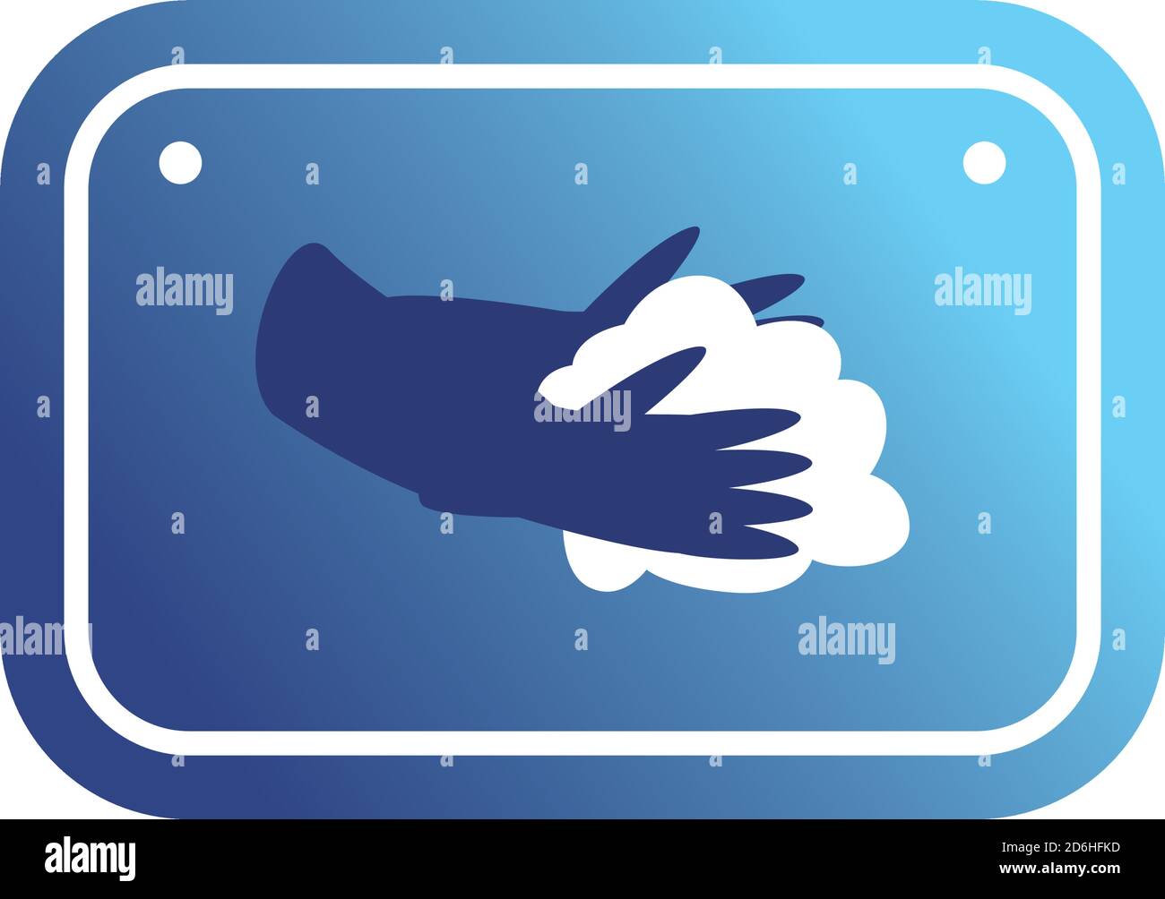 Hands washing in road sign gradient style icon design, Disinfects clean ...