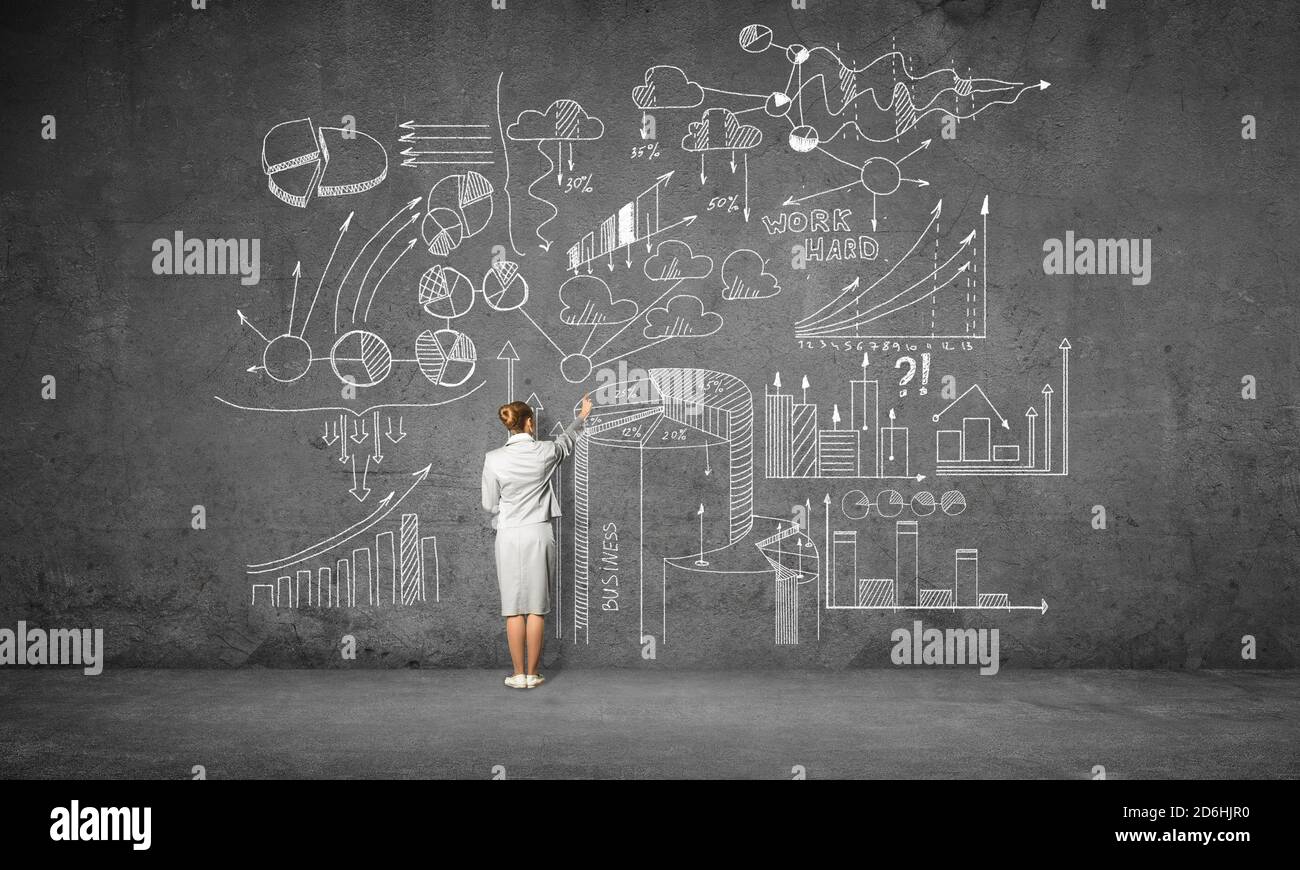 Strategy plan on wall Stock Photo - Alamy