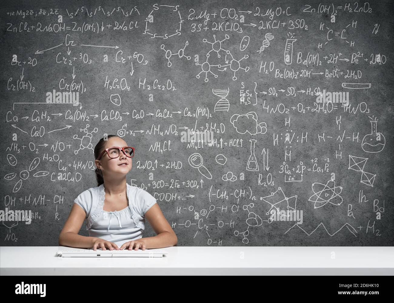 Little school genius Stock Photo - Alamy