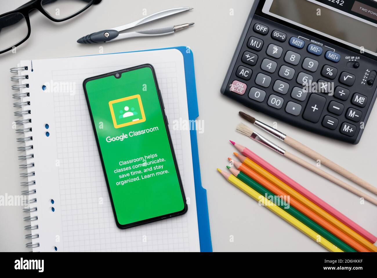 Google classroom screen hi-res stock photography and images - Alamy