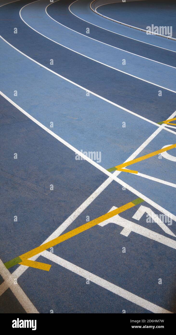 Athletics track, ready for competition. Without people yet Stock Photo ...