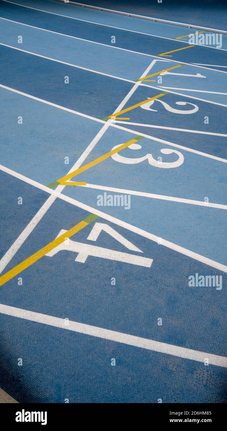 Athletics track, ready for competition. Without people yet Stock Photo ...