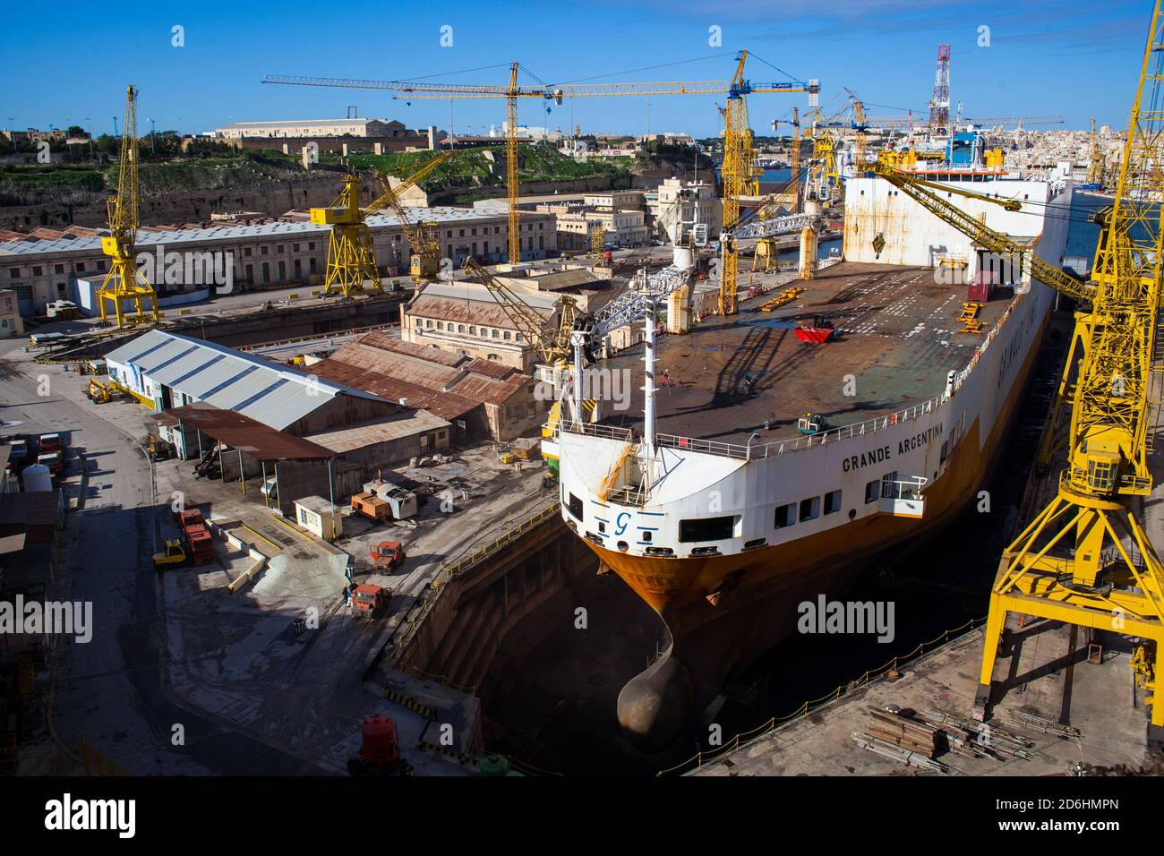 Shipyard on Malta Stock Photo - Alamy