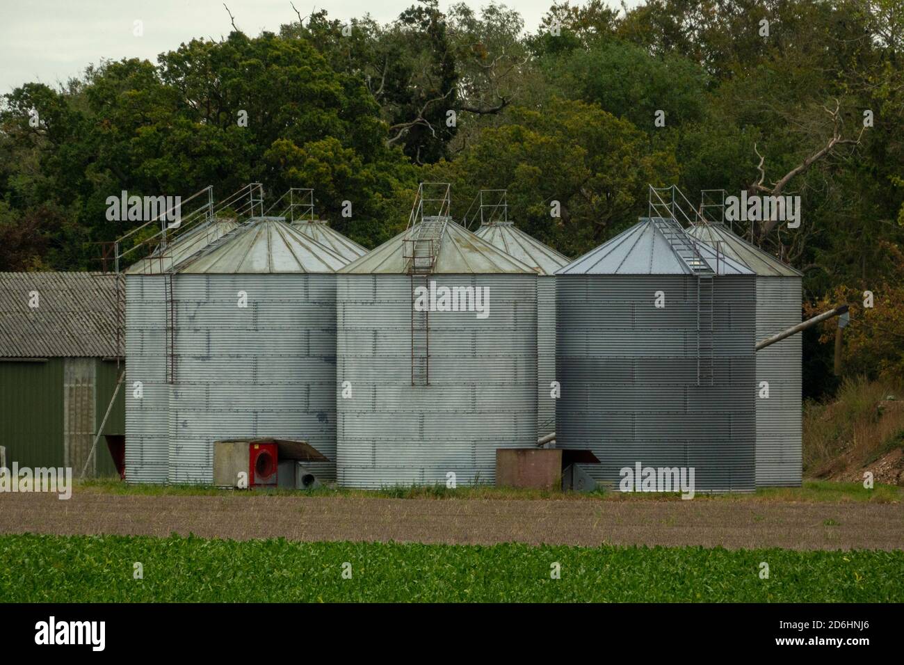 Farm storage silos Stock Photo - Alamy