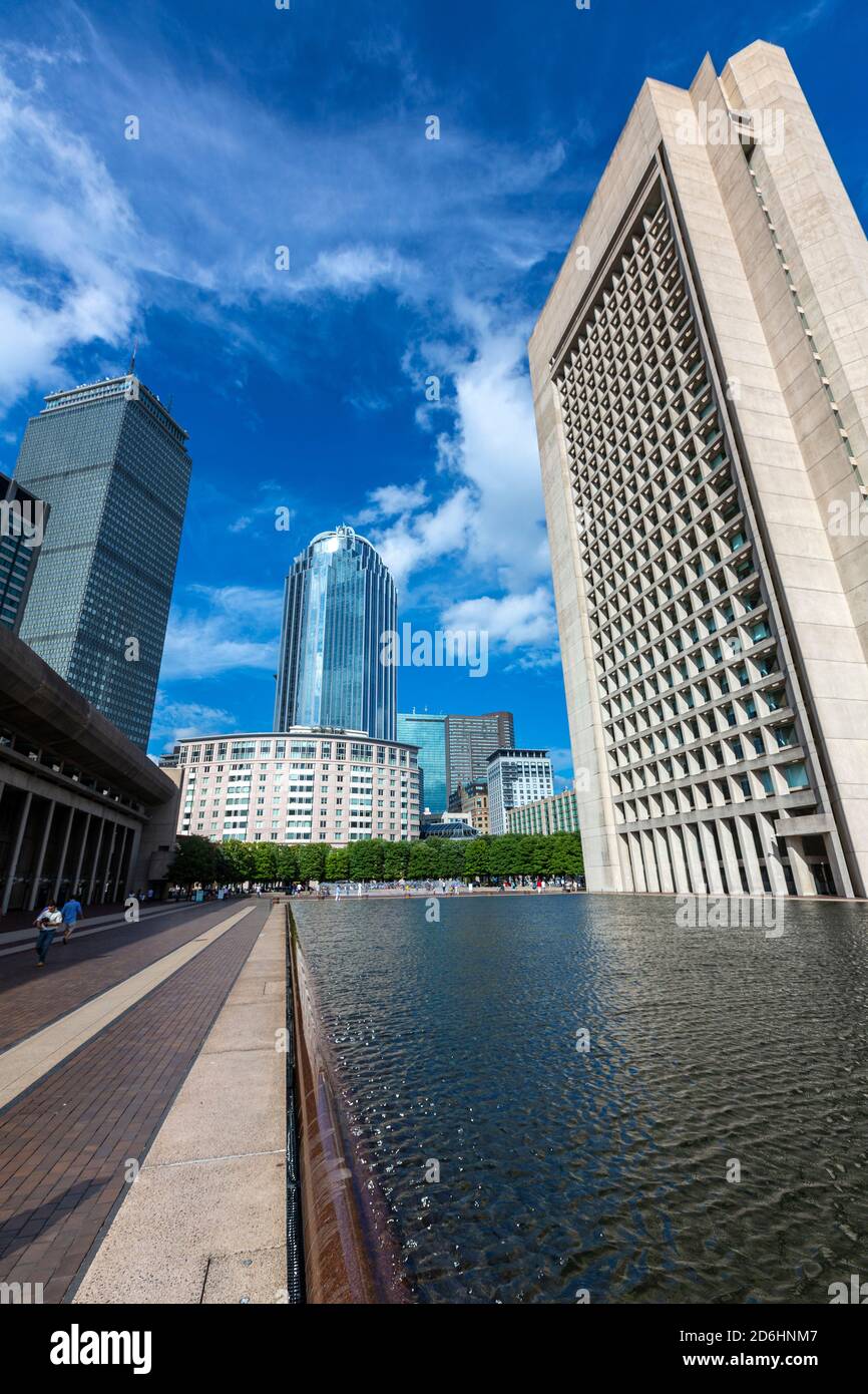 Reflecting pool , Christian Science Plaza, Boston, Massachusetts, USA ...