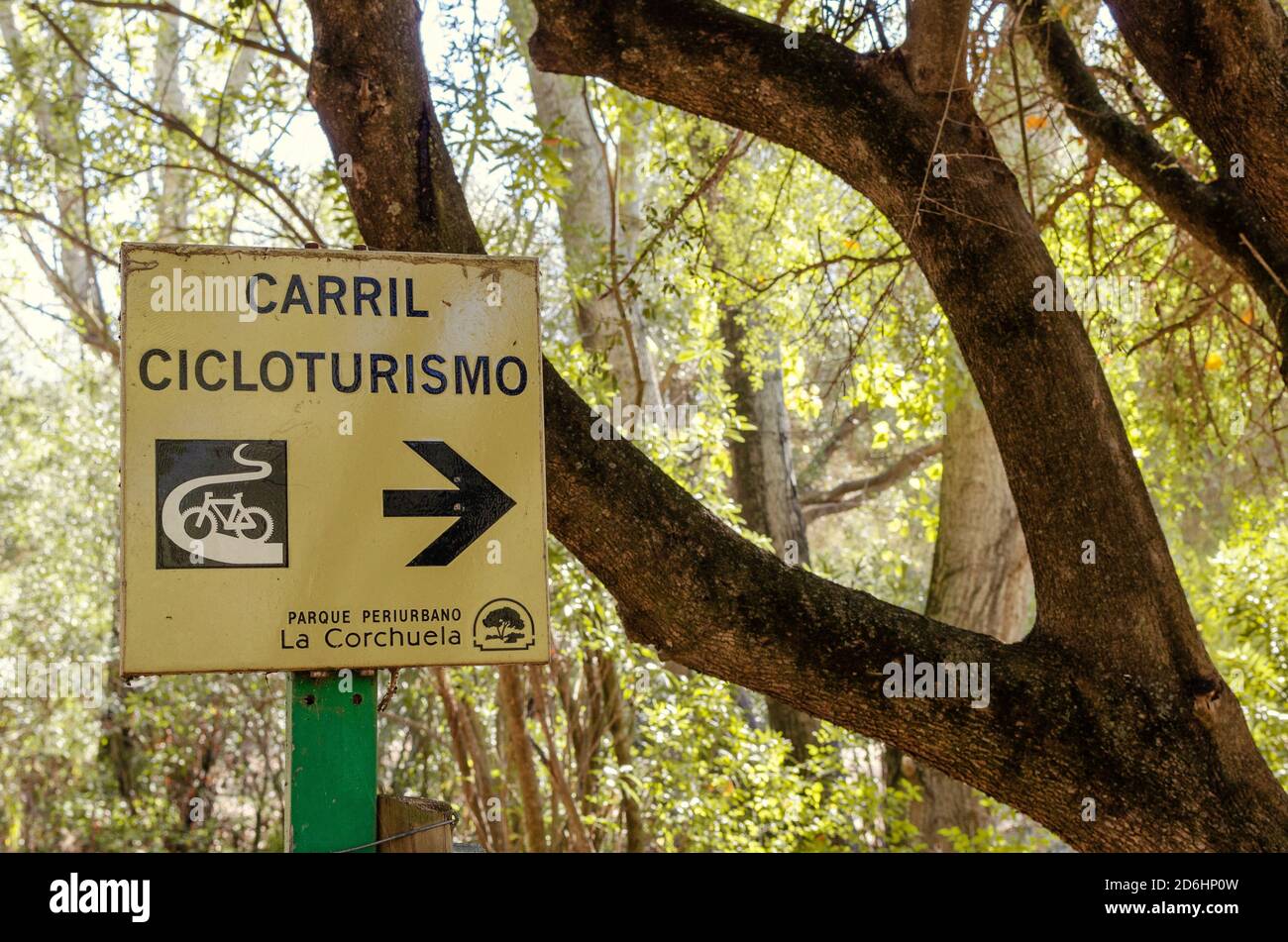 Bike trail marking hi-res stock photography and images - Alamy