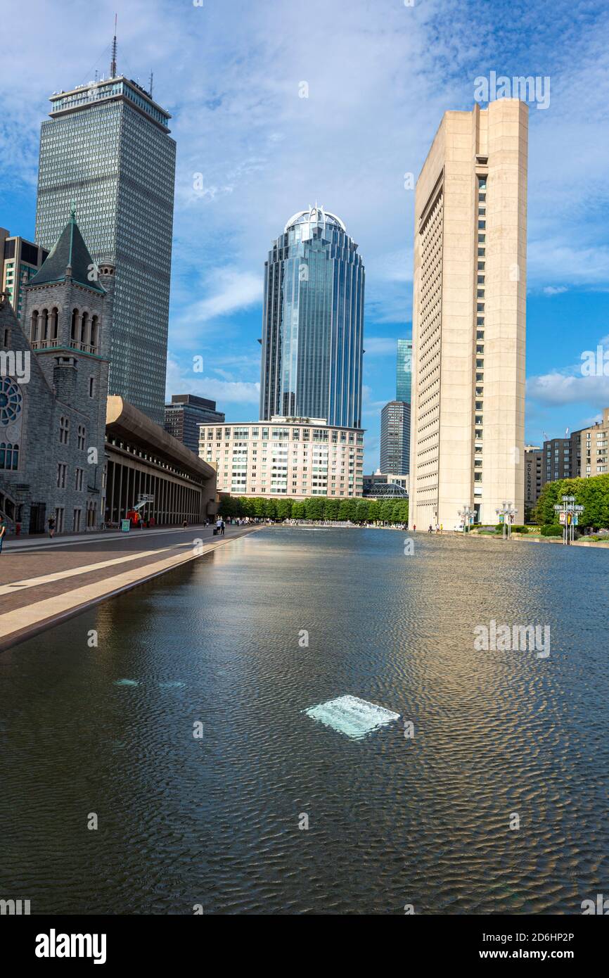 Reflecting pool , Christian Science Plaza, Boston, Massachusetts, USA ...