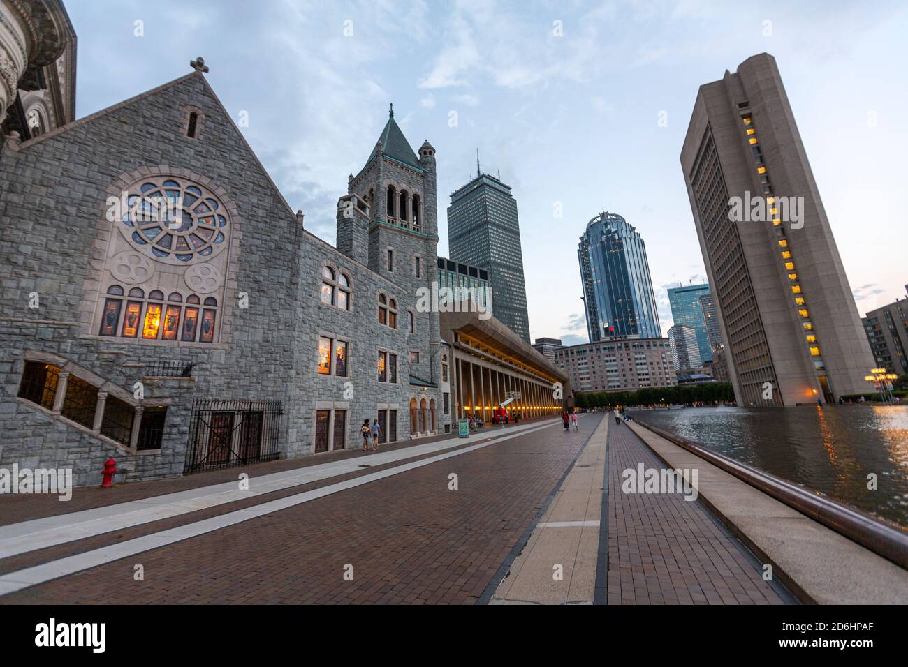 Reflecting pool , Christian Science Plaza, Boston, Massachusetts, USA ...