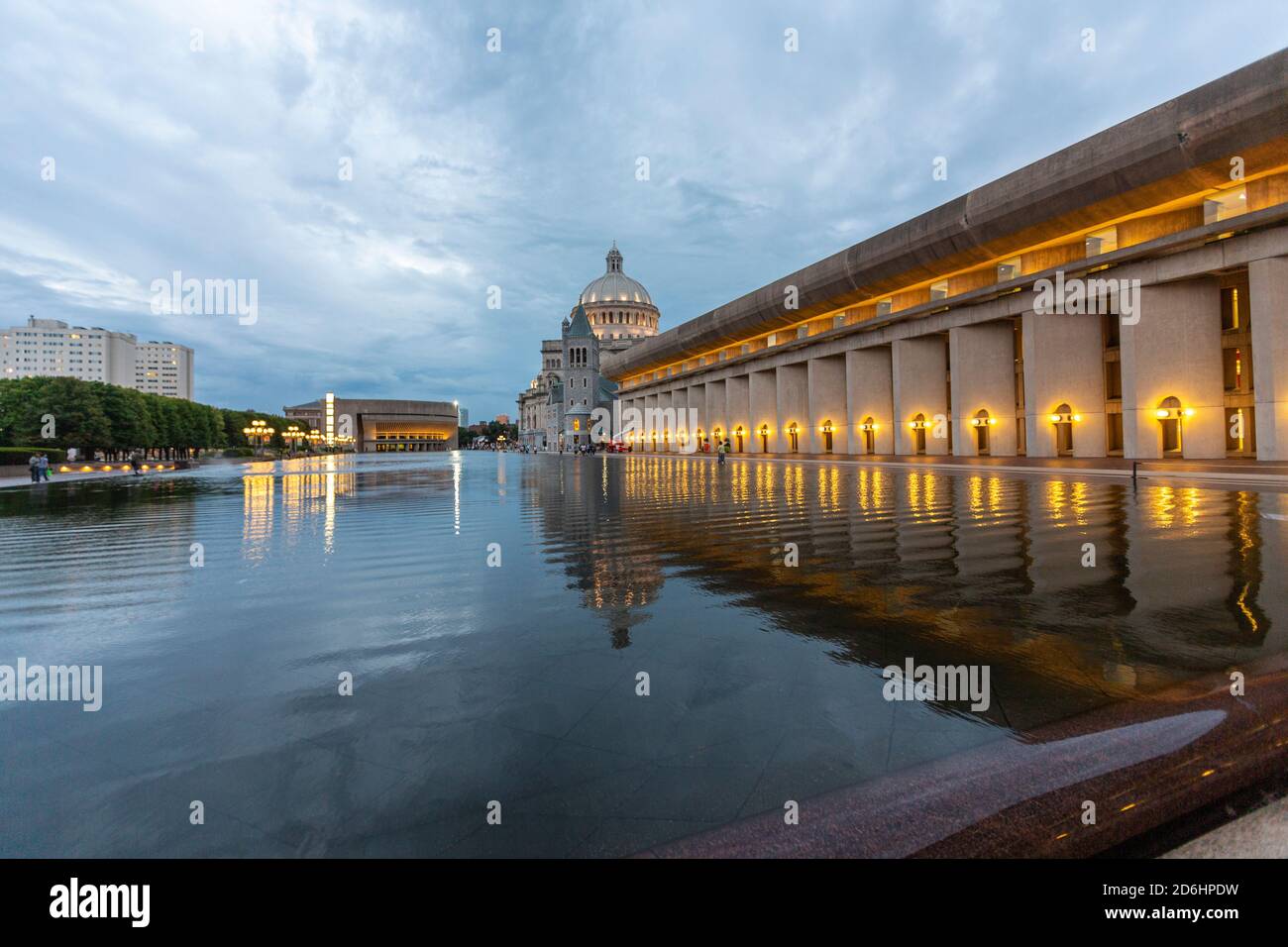Mother Church, reflecting pool , Colonnade building, Christian Science ...