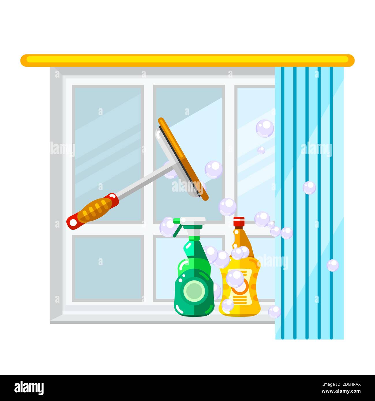 House cleaning supplies cartoon hi-res stock photography and images - Alamy