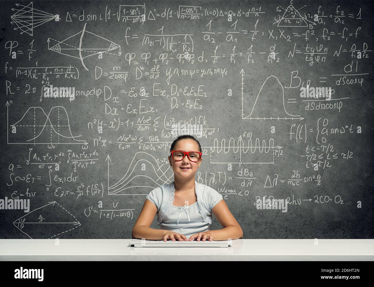 Little school genius Stock Photo - Alamy
