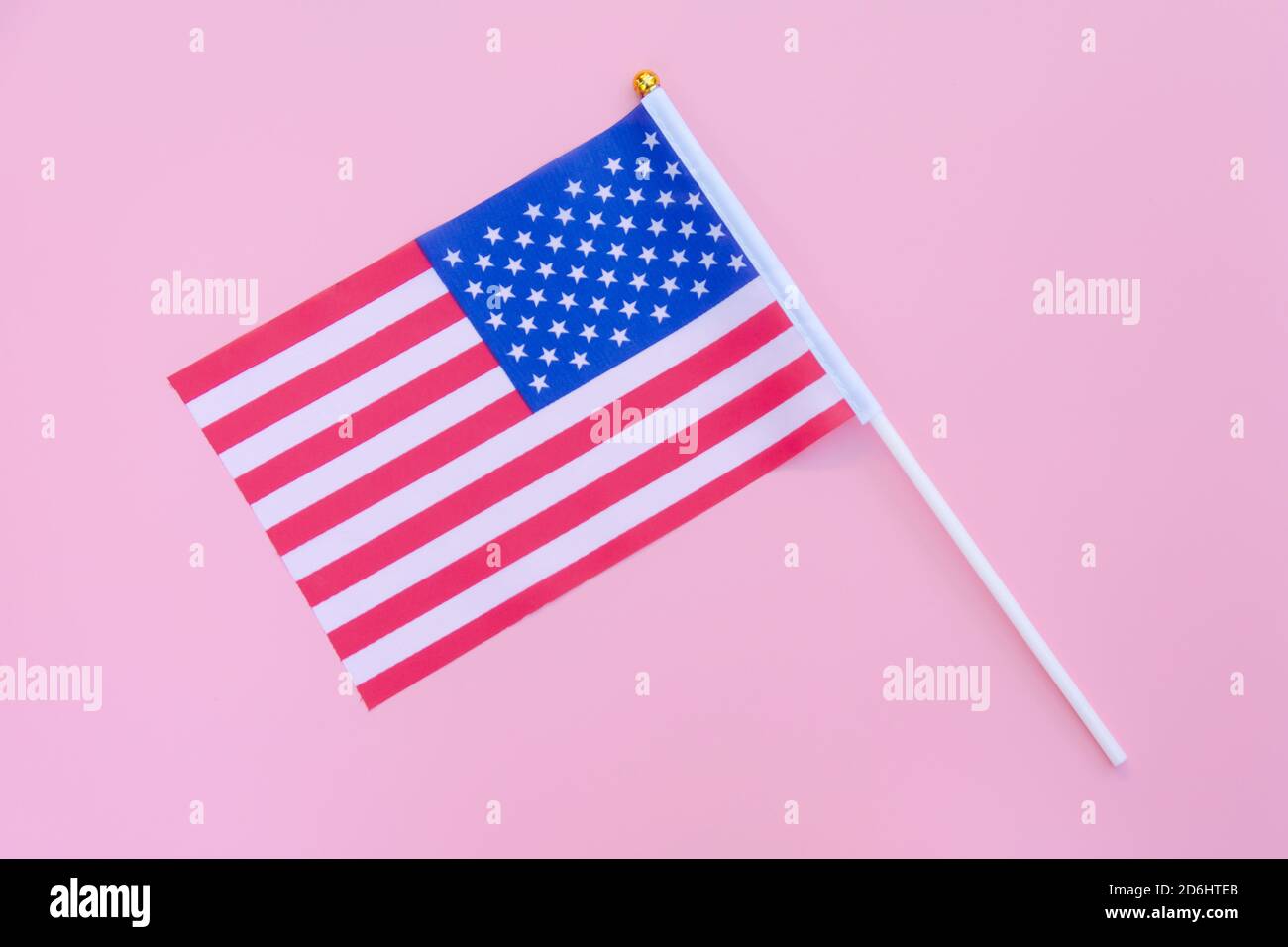 American flag on pink background Stock Photo - Alamy
