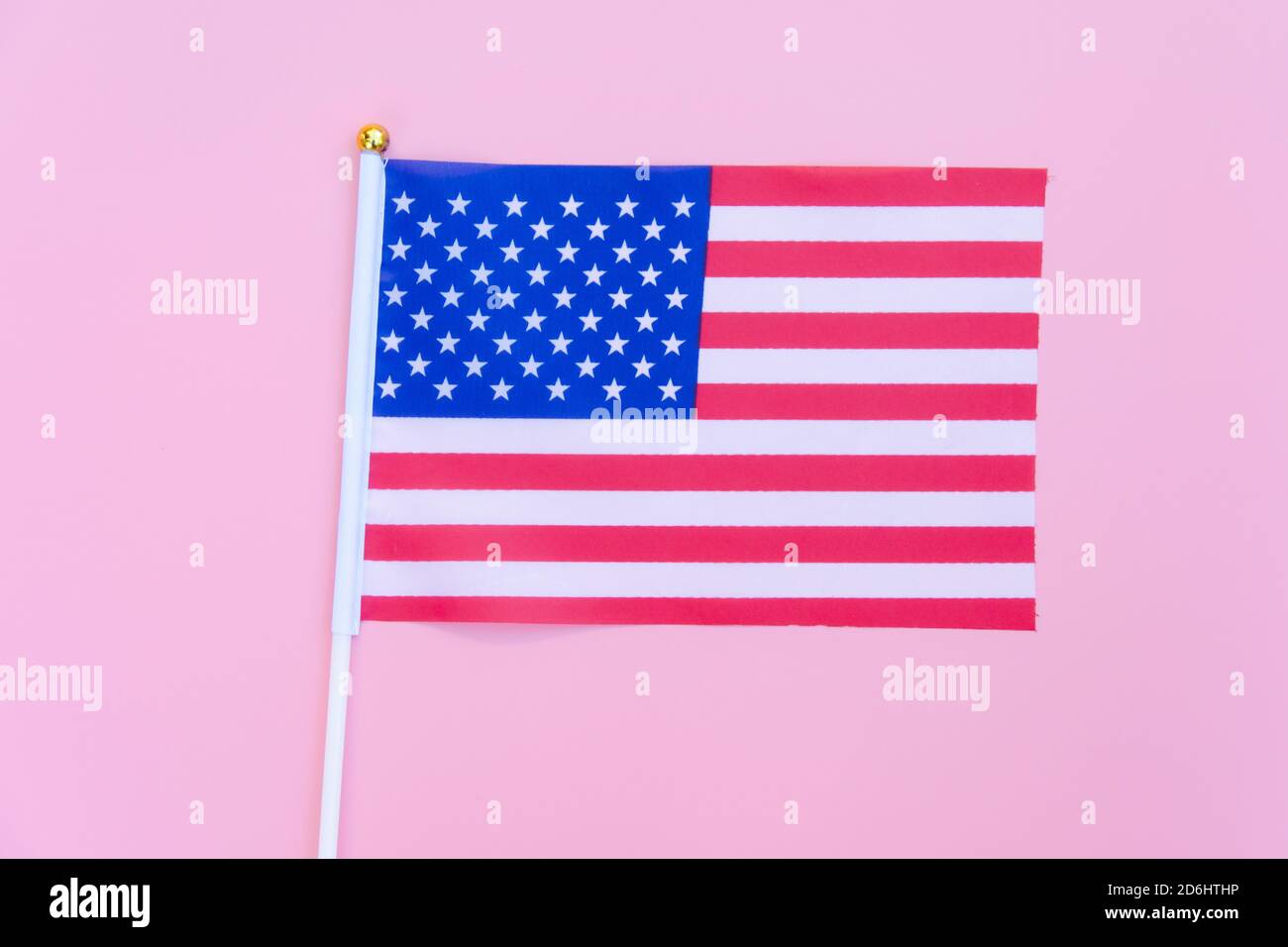 American flag on pink background Stock Photo - Alamy