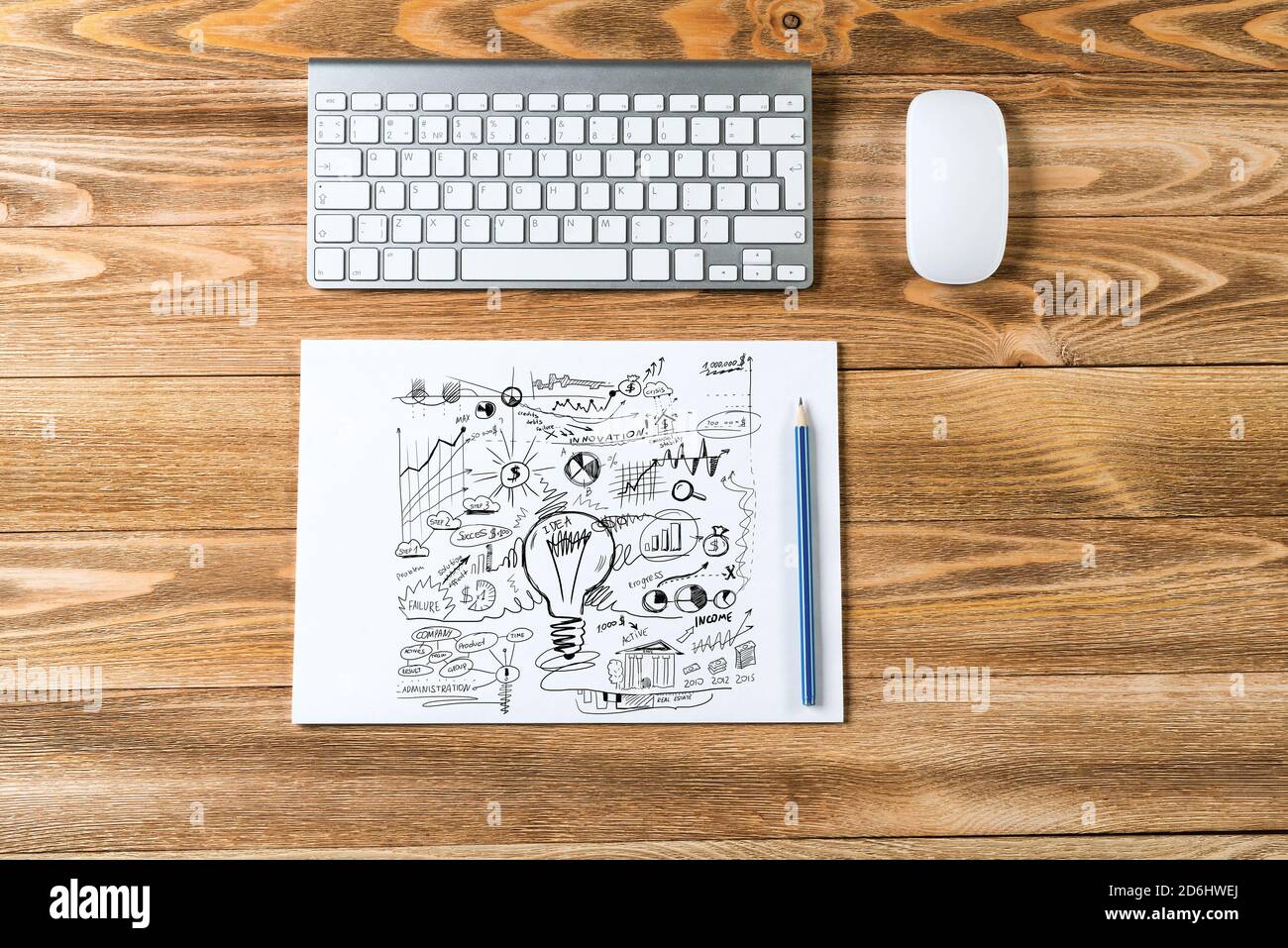 Sketching good ideas Stock Photo - Alamy