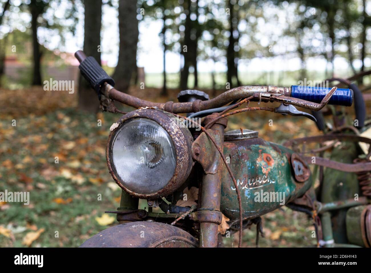 Old, rusty Soviet motorcycle Stock Photo - Alamy