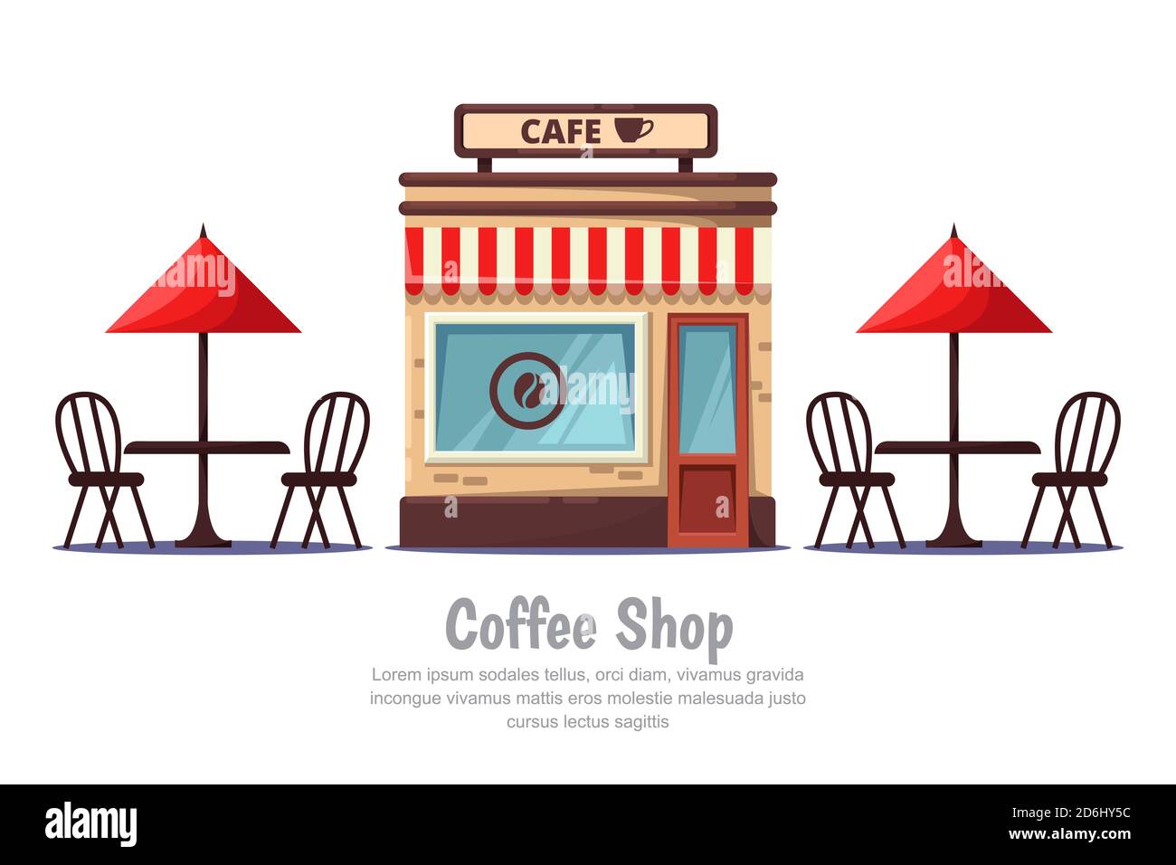 Street cafe tables Stock Vector Images - Alamy