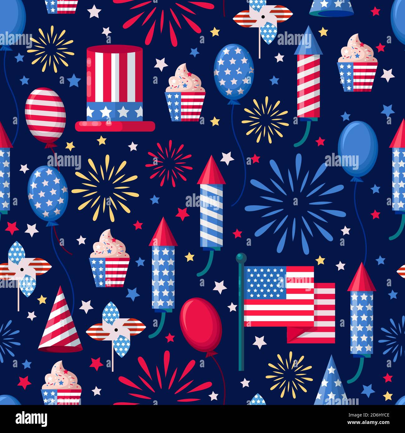 Fourth july symbols usa symbols Stock Vector Images - Alamy