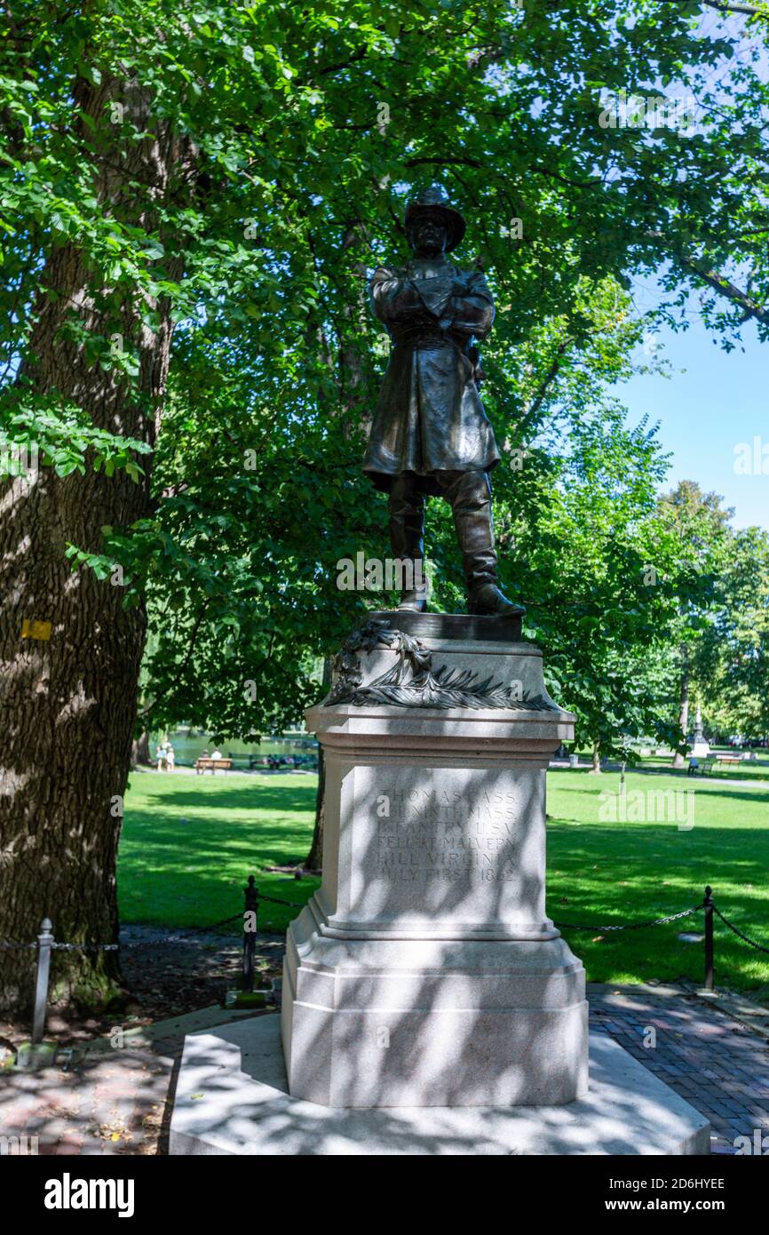 Statue of Thomas Cass, Boston Public Garden, Boston, Massachusetts, USA ...